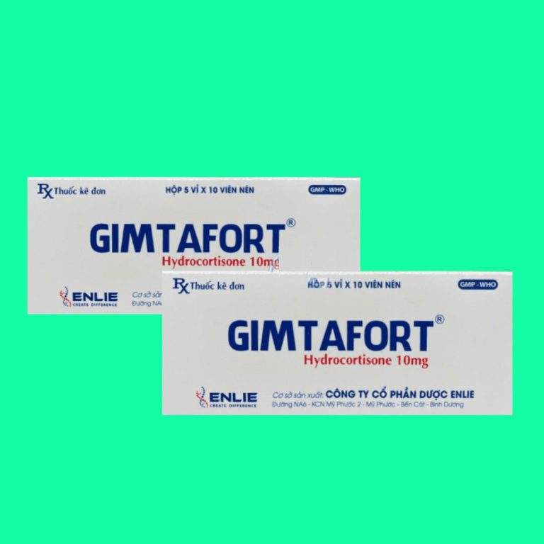 Thuốc Gimtafort 10mg (Hydrocortison) điều trị bệnh lý về viêm và miễn dịch