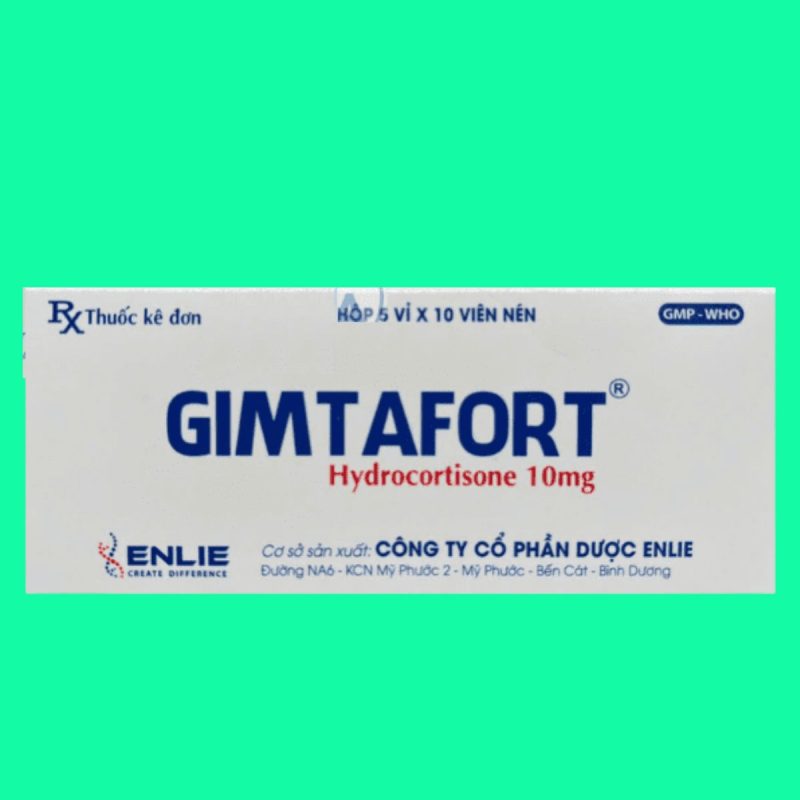 Thuốc Gimtafort 10mg (Hydrocortison) điều trị bệnh lý về viêm và miễn dịch