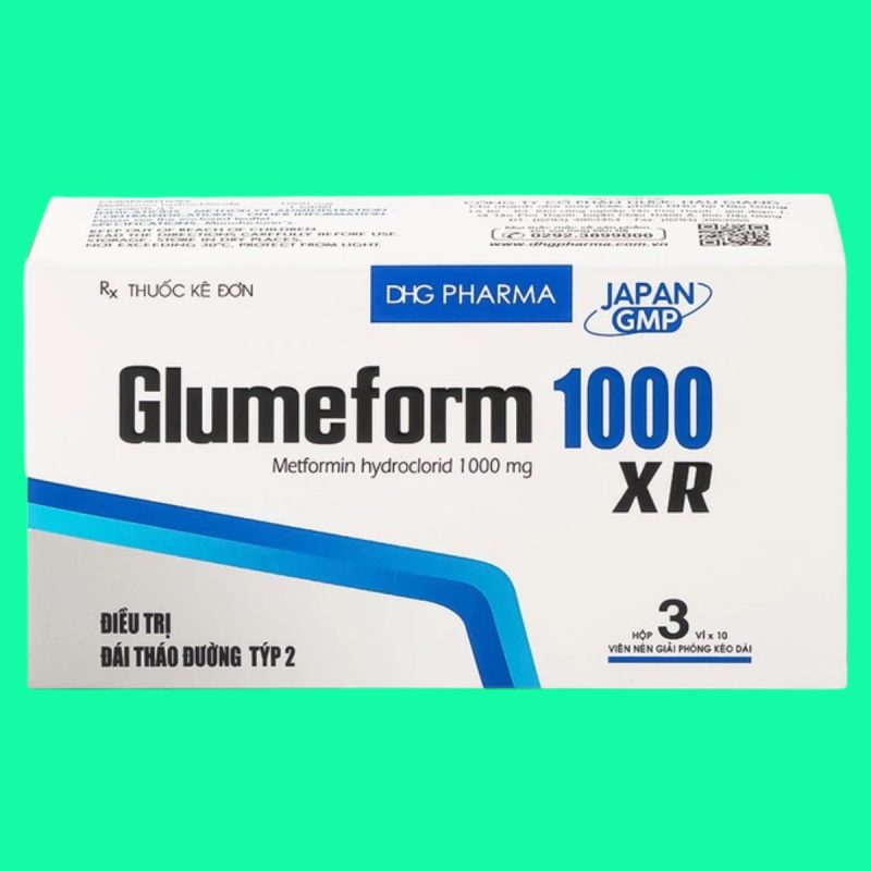Thuốc Glumeform 1000 XR (Metformin) có tác dụng điều trị đái tháo đường ...