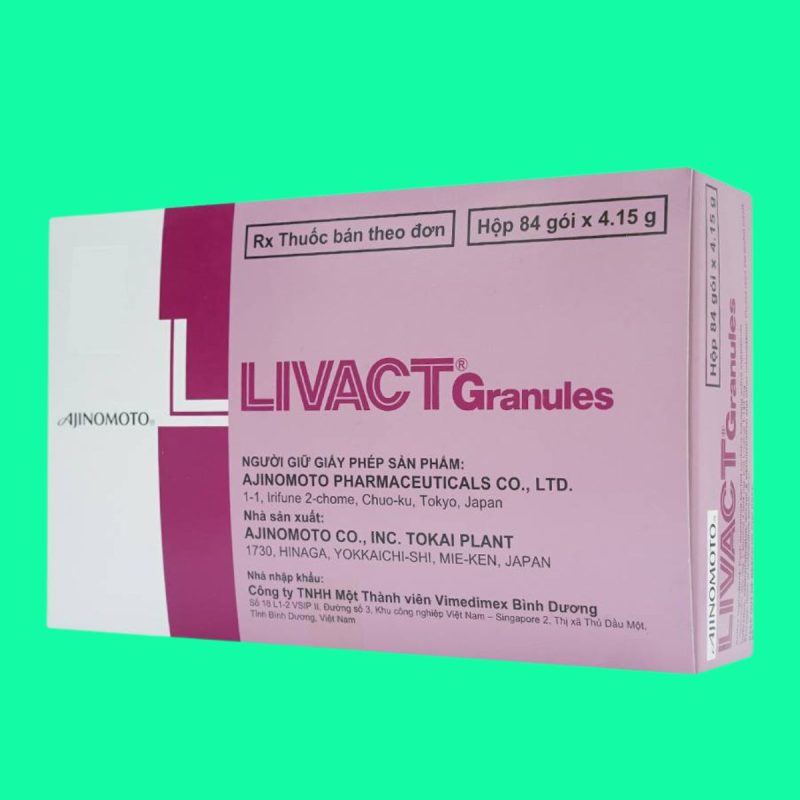 Thuốc Livact Granules chứa 3 acid amin giúp tăng tổng hợp albumin