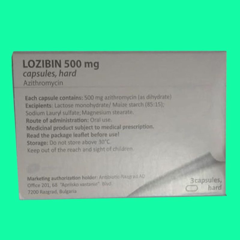 Thuốc Lozibin 500mg điều trị nhiễm trùng mức độ nhẹ đến trung bình do ...