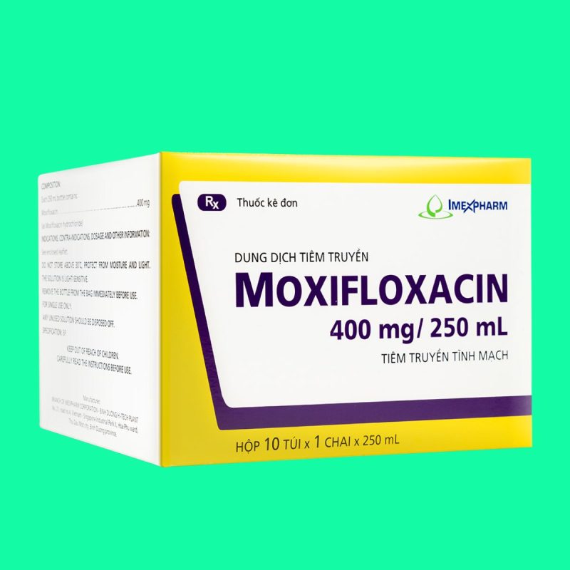 Thuốc Moxifloxacin 400mg/250ml Imexpharm (Moxifloxacin) điều trị nhiễm ...