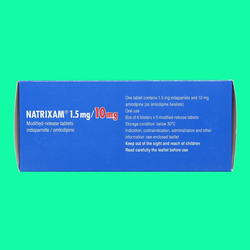 Natrixam 1.5mg/10mg (Indapamide: 1.5mg/Amlodipine) điều trị tăng huyết áp