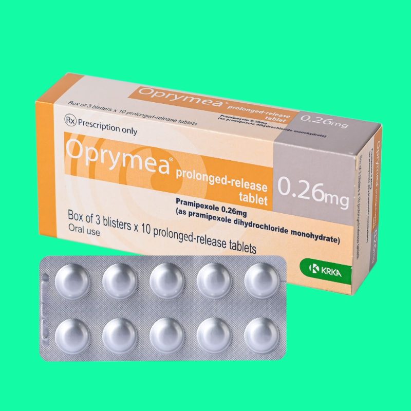 Thuốc Oprymea 0.26 mg (Pramipexol) có tác dụng điều trị triệu chứng ...