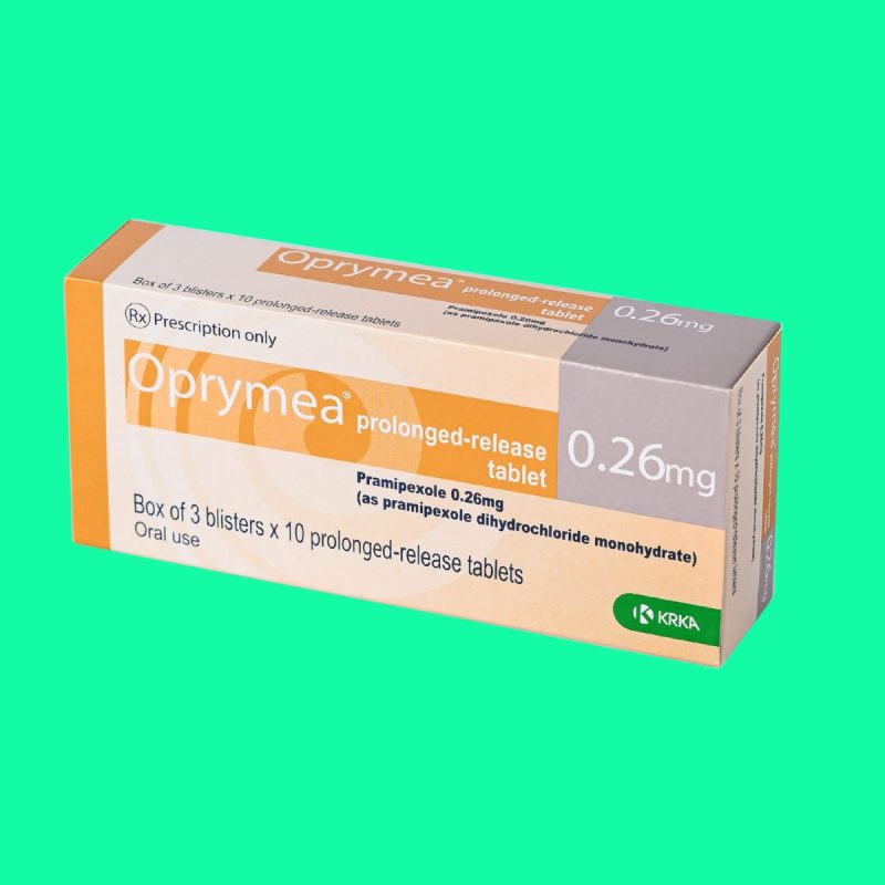 Thuốc Oprymea 0.26 mg (Pramipexol) có tác dụng điều trị triệu chứng ...