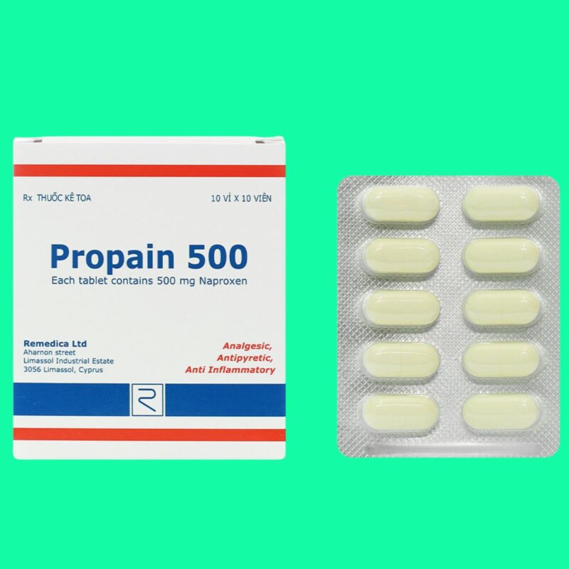 Thuốc Propain 500 (Naproxen) có tác dụng giảm đau, chống viêm