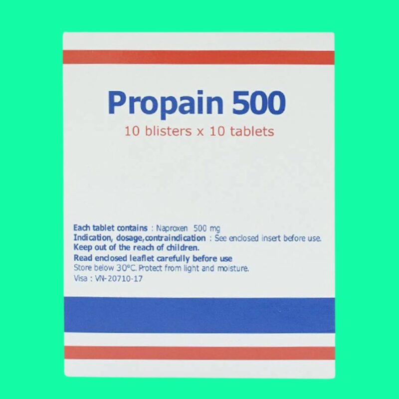 Thuốc Propain 500 (Naproxen) có tác dụng giảm đau, chống viêm