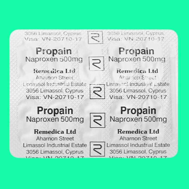 Thuốc Propain 500 (Naproxen) có tác dụng giảm đau, chống viêm