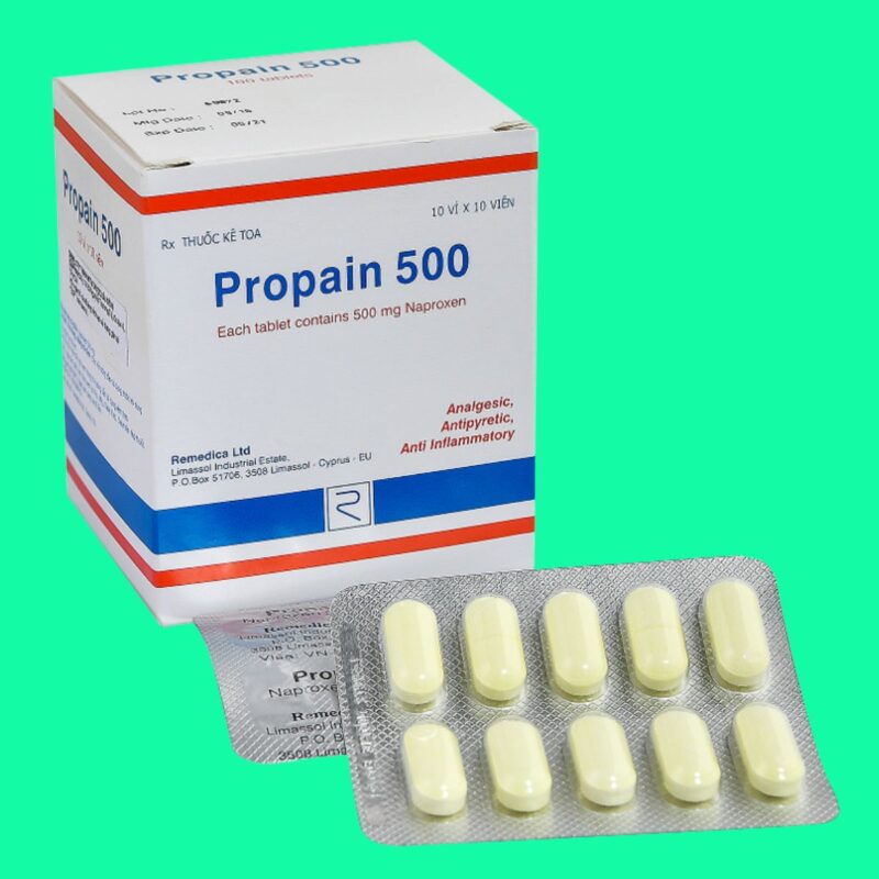 Thuốc Propain 500 (Naproxen) có tác dụng giảm đau, chống viêm