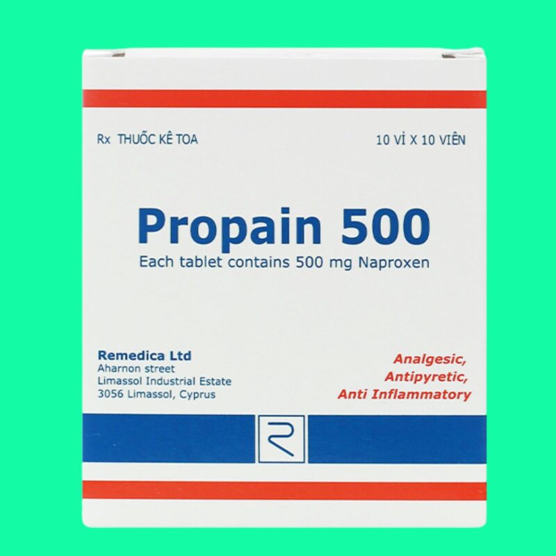 Thuốc Propain 500 (Naproxen) có tác dụng giảm đau, chống viêm