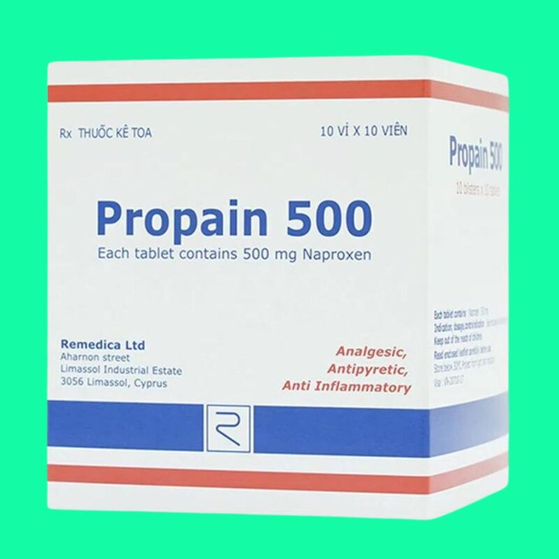 Thuốc Propain 500 (Naproxen) có tác dụng giảm đau, chống viêm