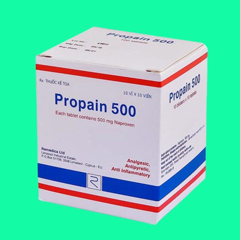 Thuốc Propain 500 (Naproxen) có tác dụng giảm đau, chống viêm