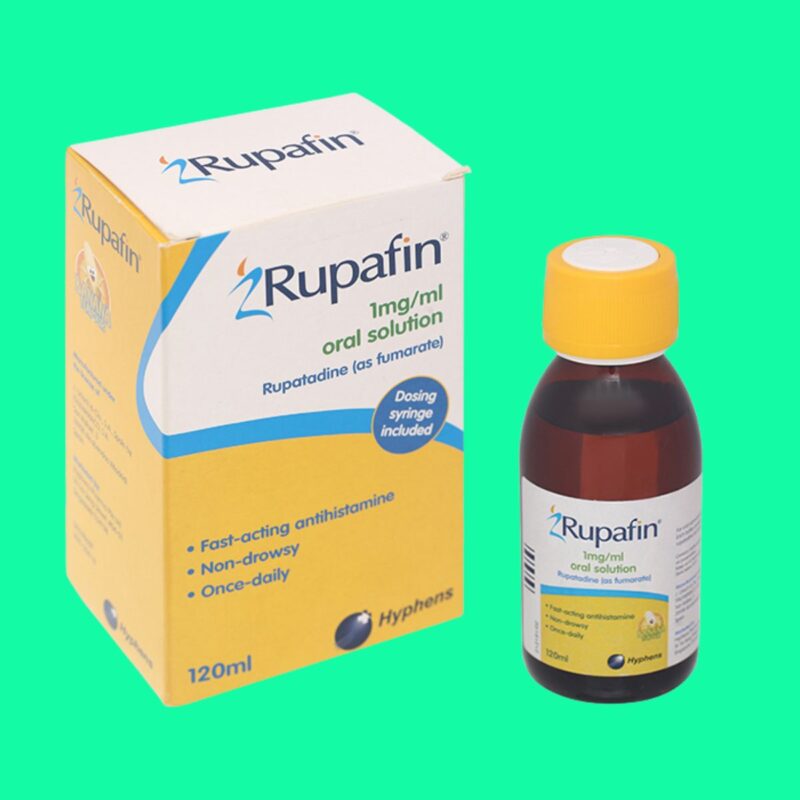 Thuốc Rupafin 1mg/ml (rupatadin) giúp kiểm soát trị chứng dị ứng, mề đay