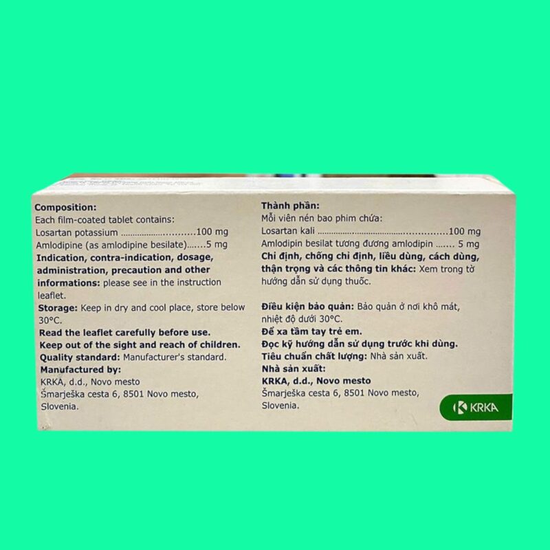 Thuốc Telorssa 100mg/5mg (Losartan/Amlodipin) điều trị tăng huyết áp