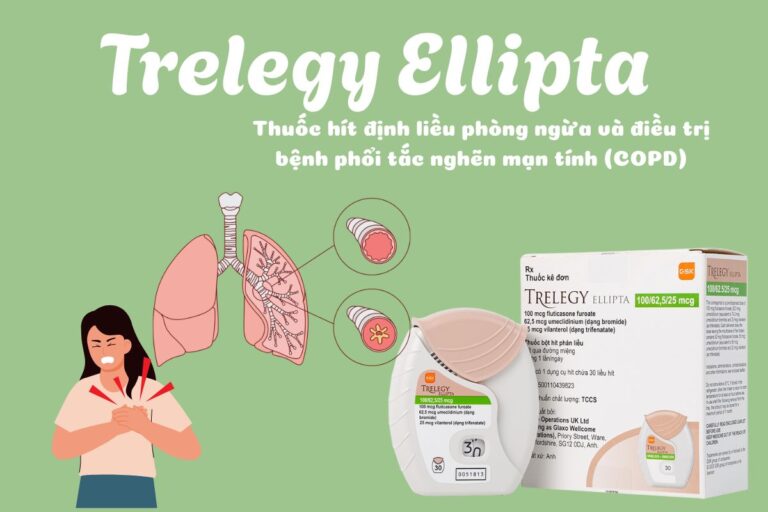 Thuốc Trelegy Ellipta hộp 30 liều có tác dụng điều trị và phòng ngừa COPD