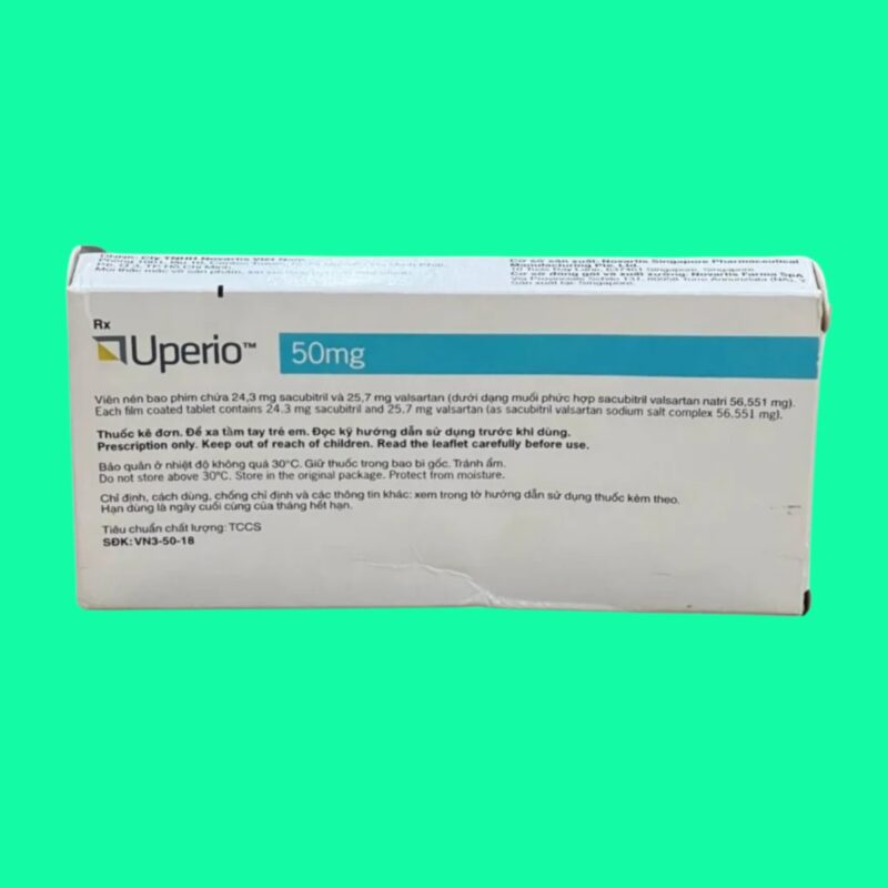 Uperio 50mg (sacubitril/valsartan) điều trị tình trạng suy tim