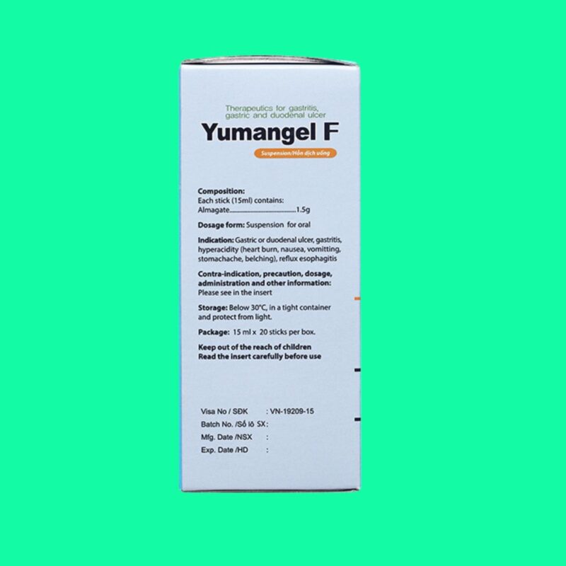 Thuốc Yumangel F (Almagat 10%) điều trị ợ nóng, ợ chua cho trẻ trên 12 tuổi