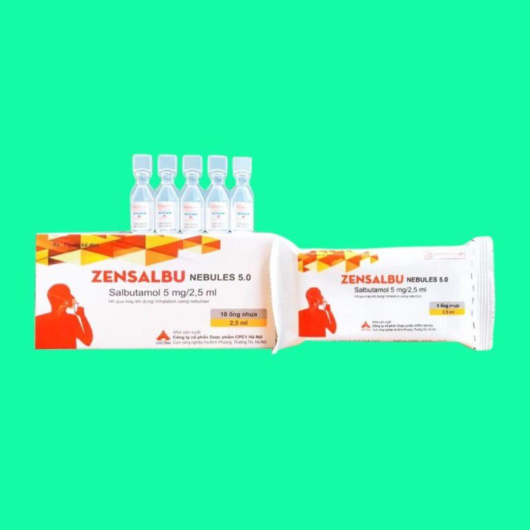 Thuốc Zensalbu nebules 5.0 (Salbutamol 5mg/2,5ml) điều trị cơn hen cấp tính