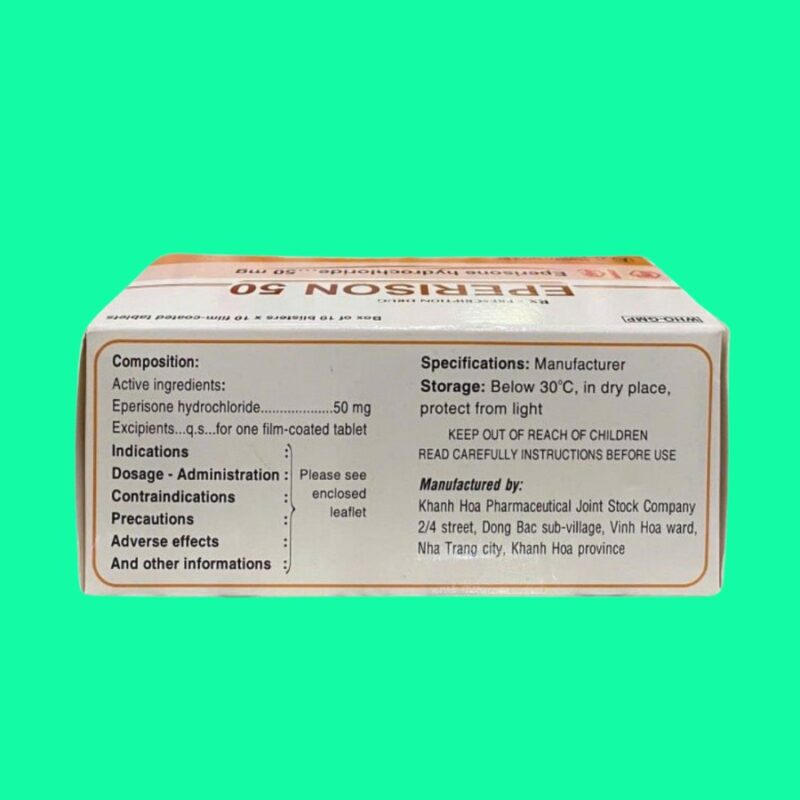 Eperison 50 Khapharco cải thiện triệu chứng trong bệnh đau lưng