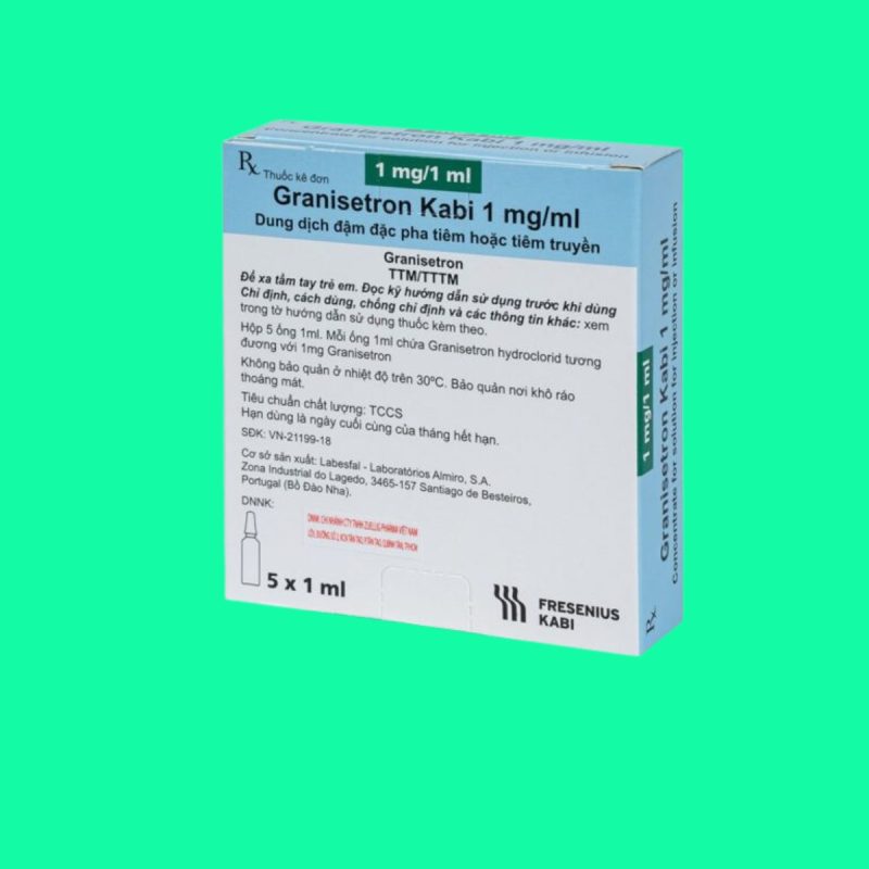 Granisetron Kabi 1mg/ml điều trị nôn, buồn nôn sau hóa trị, xạ trị