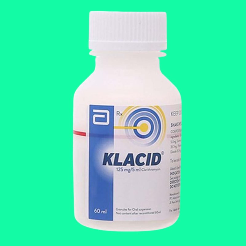 Klacid 125mg/5ml điều trị nhiễm khuẩn da và mô mềm, nhiễm khuẩn hô hấp