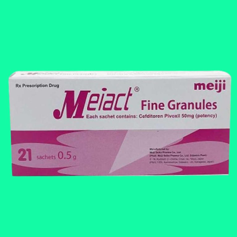 Meiact fine granules 50mg điều trị viêm xoang, viêm amidan cấp