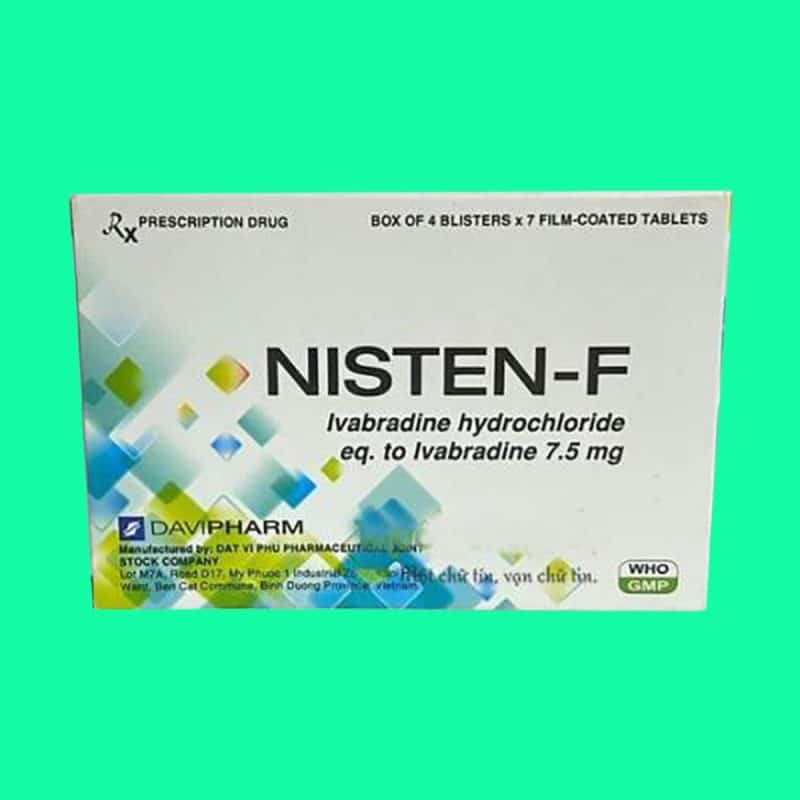 Nisten-F 7.5mg điều trị bệnh mạch vành và đau thắt ngực ổn định