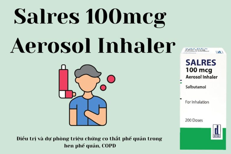 Thuốc Salres 100mcg Aerosol Inhaler điều trị cắt cơn co thắt phế quản