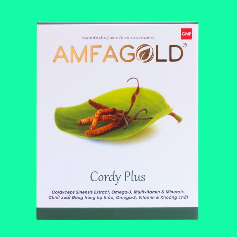 Amfagold Cordy Plus hộp 30 viên giúp bồi bổ sức khoẻ, tăng đề kháng