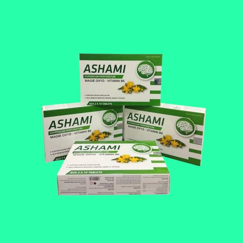 Thuốc Ashami hỗ trợ dưỡng não, giảm căng thẳng, lo âu, hồi hộp