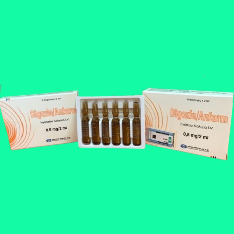Thuốc Digoxin/Anfarm 0.5mg/2ml có tác dụng điều trị suy tim