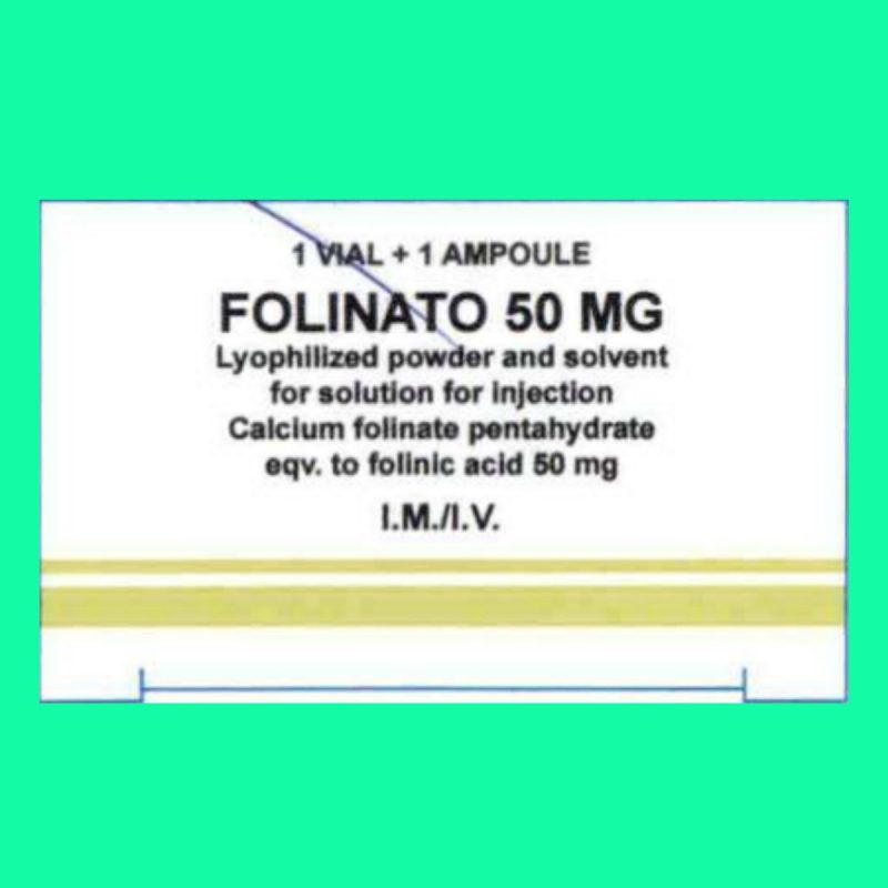 Thuốc Folinato 50mg (Acid folinic) có tác dụng giải độc methotrexat