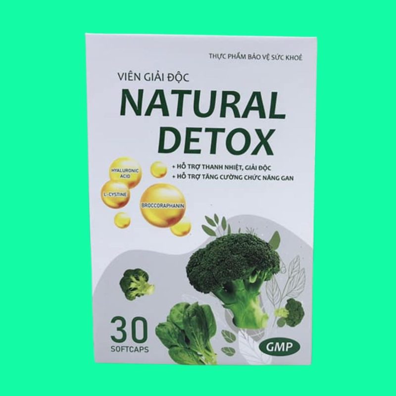 Viên giải độc Natural Detox hộp 30 viên có tác dụng hỗ trợ bảo vệ gan