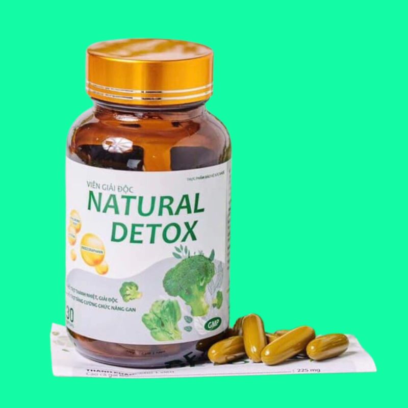 Viên giải độc Natural Detox hộp 30 viên có tác dụng hỗ trợ bảo vệ gan