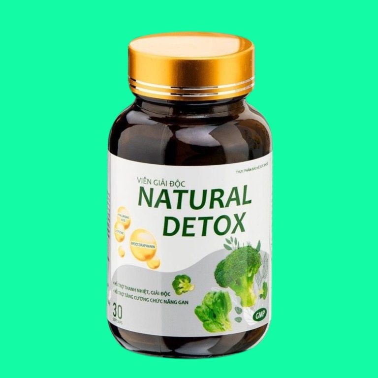 Viên giải độc Natural Detox hộp 30 viên có tác dụng hỗ trợ bảo vệ gan