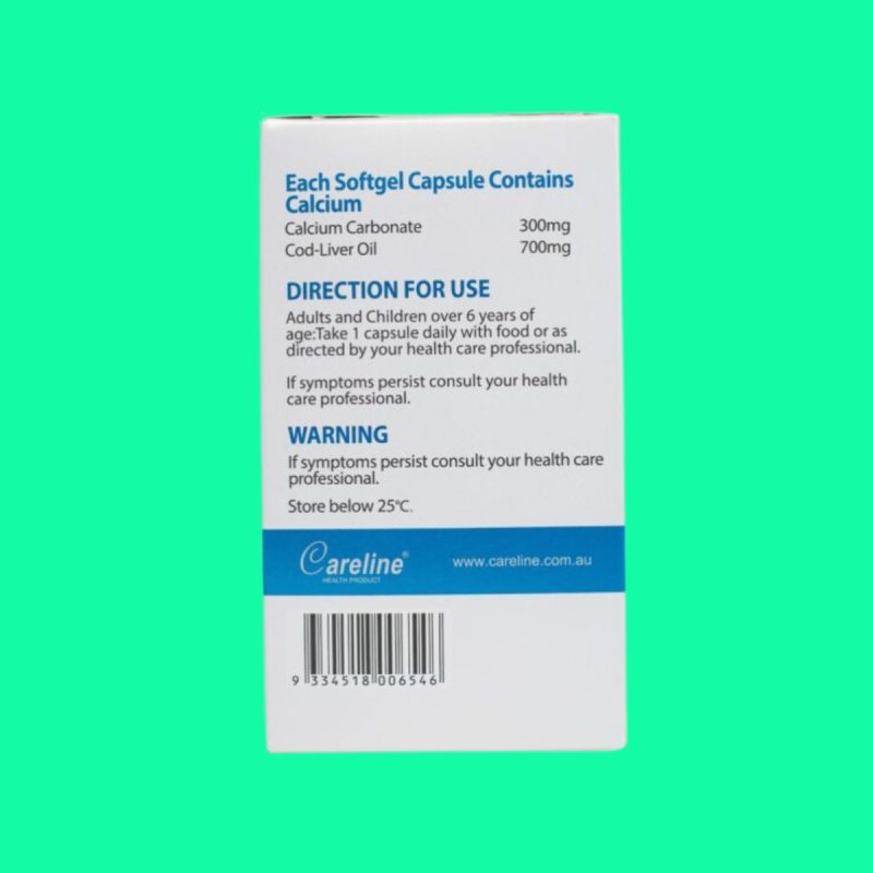 Careline Super Calcium Supplement With Cod Liver Oil ổn định huyết áp
