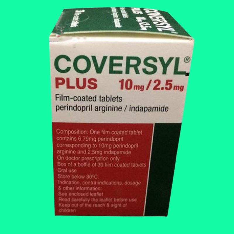 Coversyl Plus 10mg/2.5mg được chỉ định trong điều trị tăng huyết áp