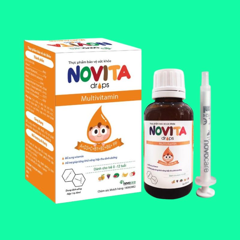 Novita Drops nâng cao đề kháng, kích thích ăn ngon và tiêu hóa tốt