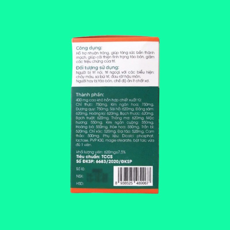 Pandora Pilex + hỗ trợ nhuận tràng, cải thiện tình trạng táo bón
