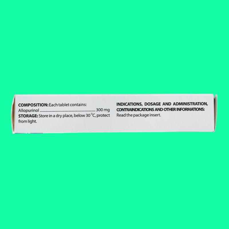 Thuốc Allopurinol 300mg Domesco điều trị tình trạng Gout mạn tính