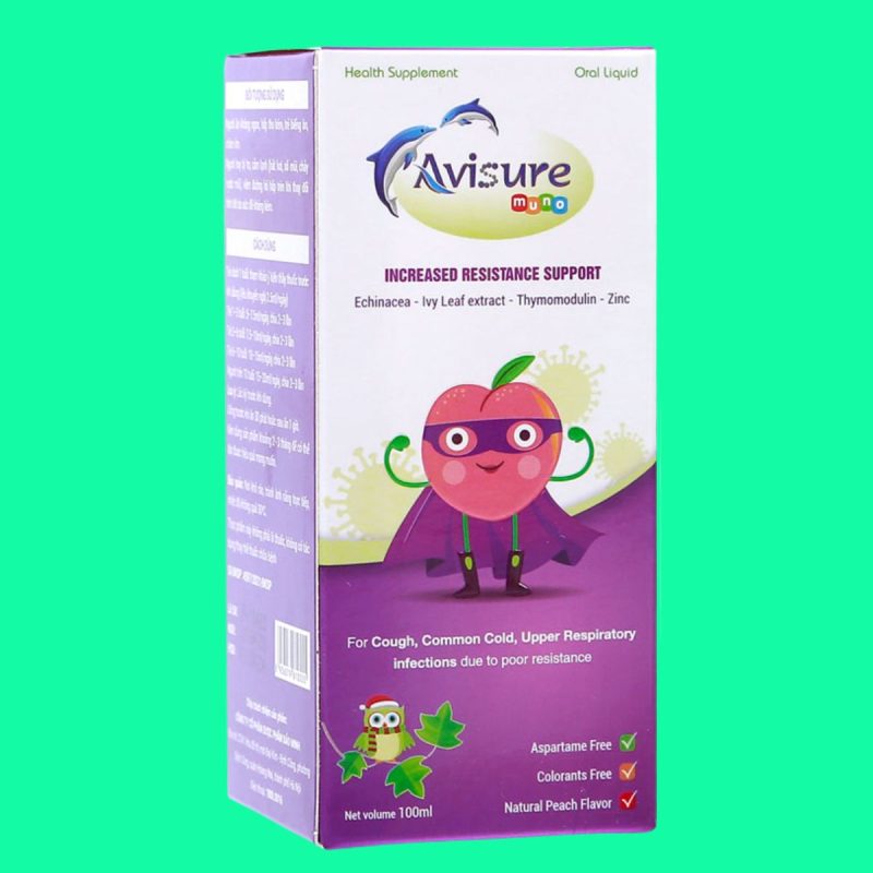 Avisure Muno chai 100ml hỗ trợ tăng cường sức đề kháng cho trẻ em