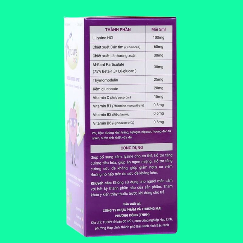 Avisure Muno chai 100ml hỗ trợ tăng cường sức đề kháng cho trẻ em