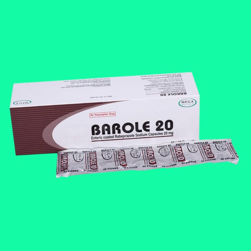 Thuốc Barole 20mg điều trị viêm loét do hội chứng trào ngược dạ dày ...