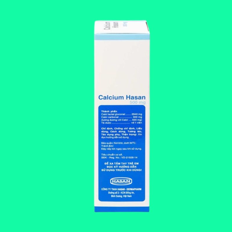 Thuốc Calcium Hasan 500mg hỗ trợ điều trị và phòng ngừa tình trạng ...