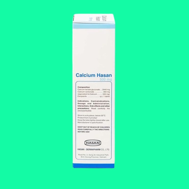 Thuốc Calcium Hasan 500mg hỗ trợ điều trị và phòng ngừa tình trạng ...
