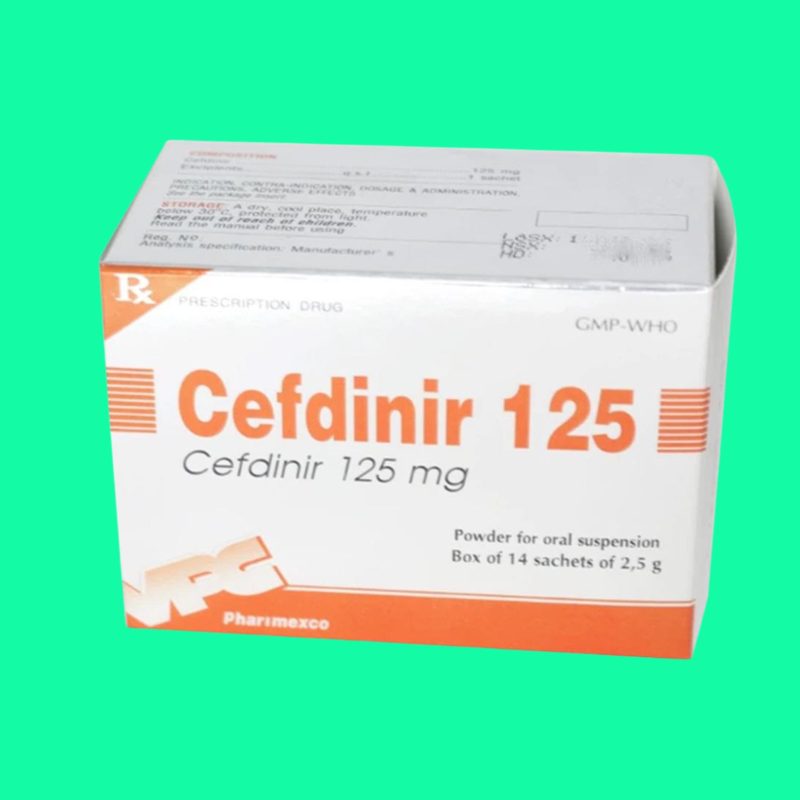 Thuốc Cefdinir 125 VPC điều trị viêm tai giữa cấp tính, viêm xoang hàm