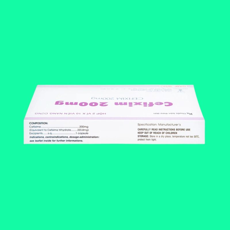 Thuốc Cefixim 200mg Cophavina điều trị nhiễm khuẩn gây ra bởi vi khuẩn