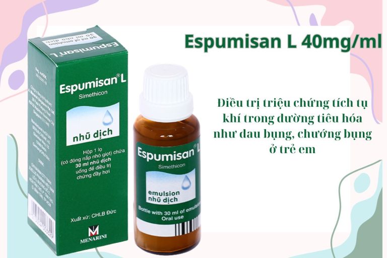 Espumisan L 40mg/ml điều trị triệu chứng tích tụ khí trong đường tiêu hóa