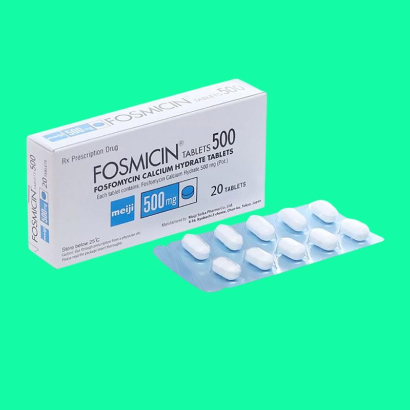 Thuốc Fosmicin tablets 500 điều trị nhiễm khuẩn sâu ở da, viêm bàng quang