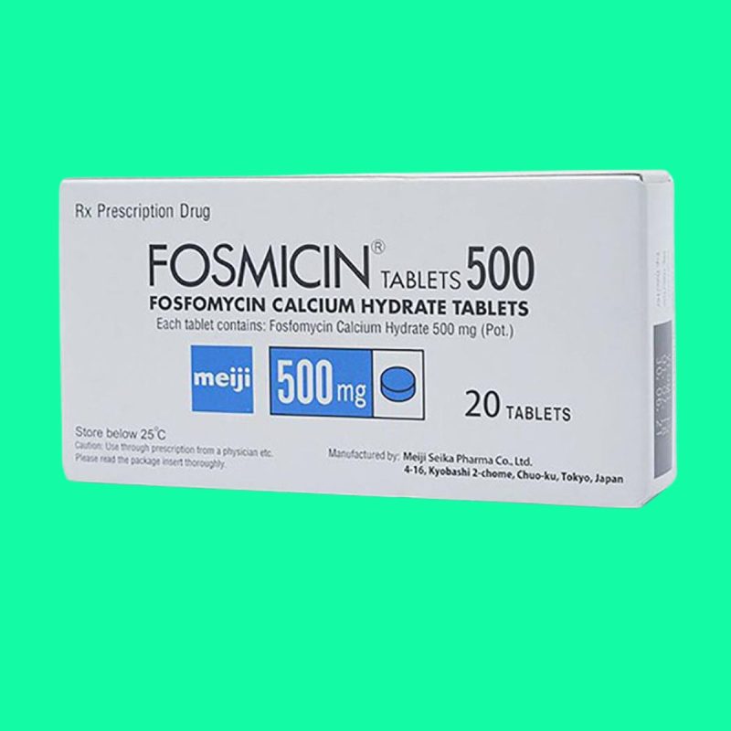 Thuốc Fosmicin tablets 500 điều trị nhiễm khuẩn sâu ở da, viêm bàng quang